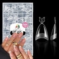 Almond Tips, 504 count Pre Etched Half Cover Nails Tips, 12 Sizes ...