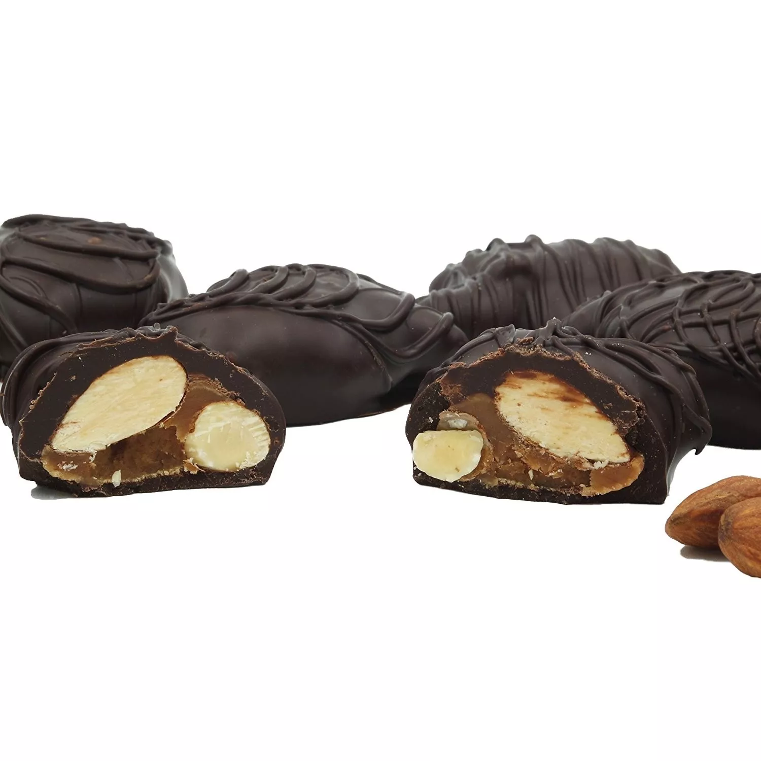 Almondettes Caramel Almond Clusters, Dark Chocolate 1 Pound - Walmart.com