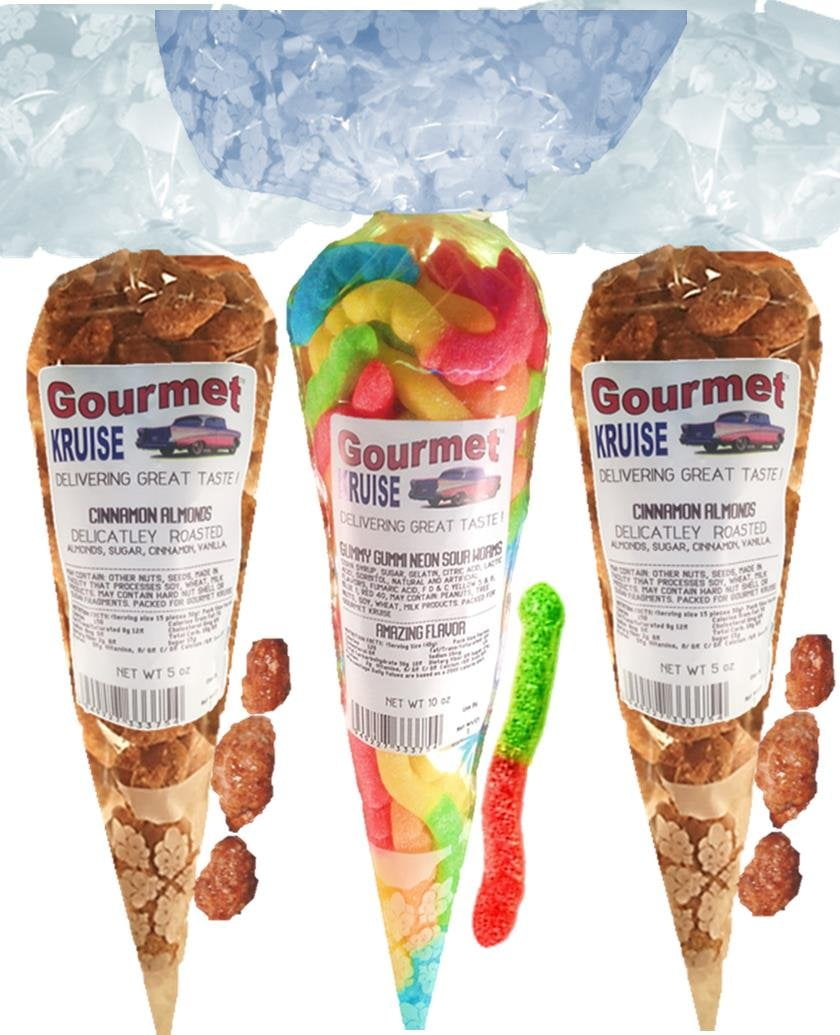 Almonds (2) Cinnamon Roasted (1) Sour Worms (NET WT 20 OZ) Signature ...