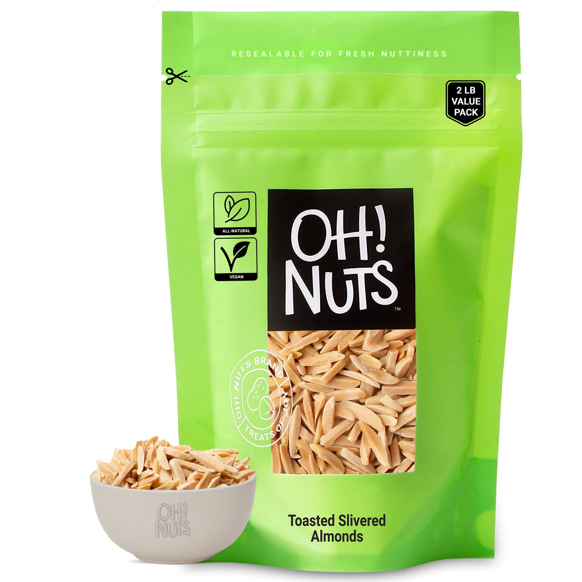 Almonds Toasted Slivered | CCF19 Raw - 100% Natural | 2 lb | High ...
