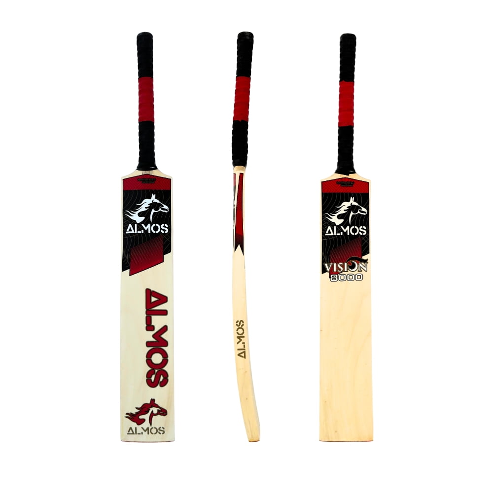Almos Sports Vision-8000 Tape Ball Cricket Bat – Lightweight Curved ...