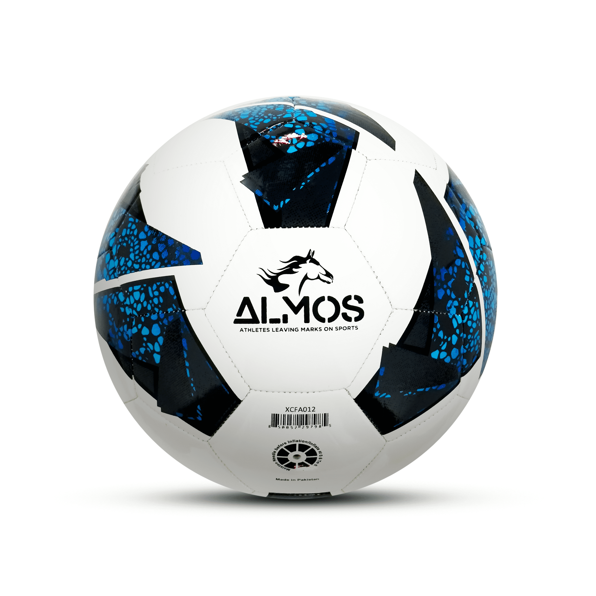 Almos Target Soccer Ball - Size 5 for Outdoor Soccer - Blue Black ...