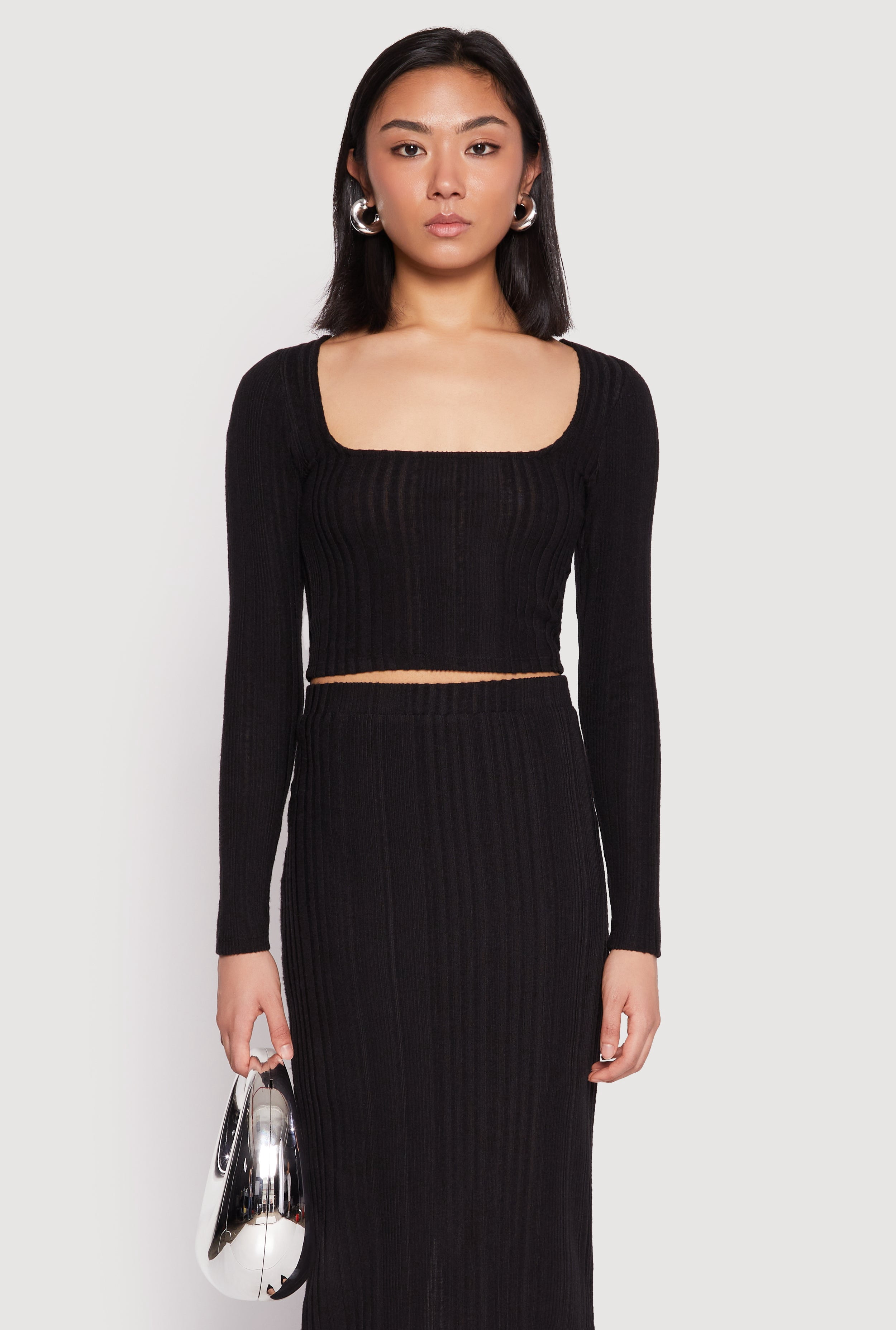 Womens Almost Famous Brushed Knit Crop Top - Walmart.com