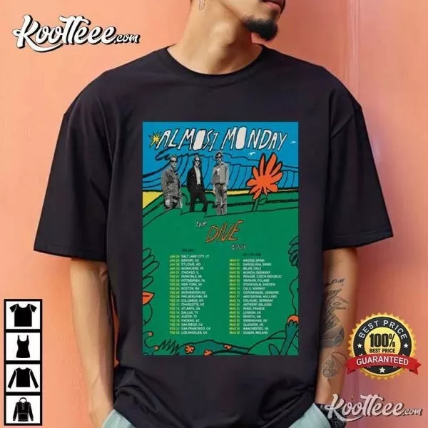 Almost Monday The Dive Tour USA 2025 Poster T-Shirt | eBay - Walmart.com