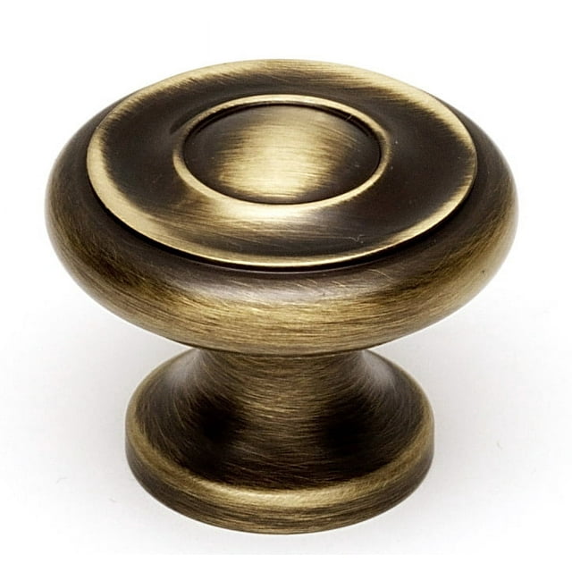 Alno A1049 Knobs 1-1/4" Round Ringed Decorative Solid Brass Mushroom Cabinet Knob / Drawer ...
