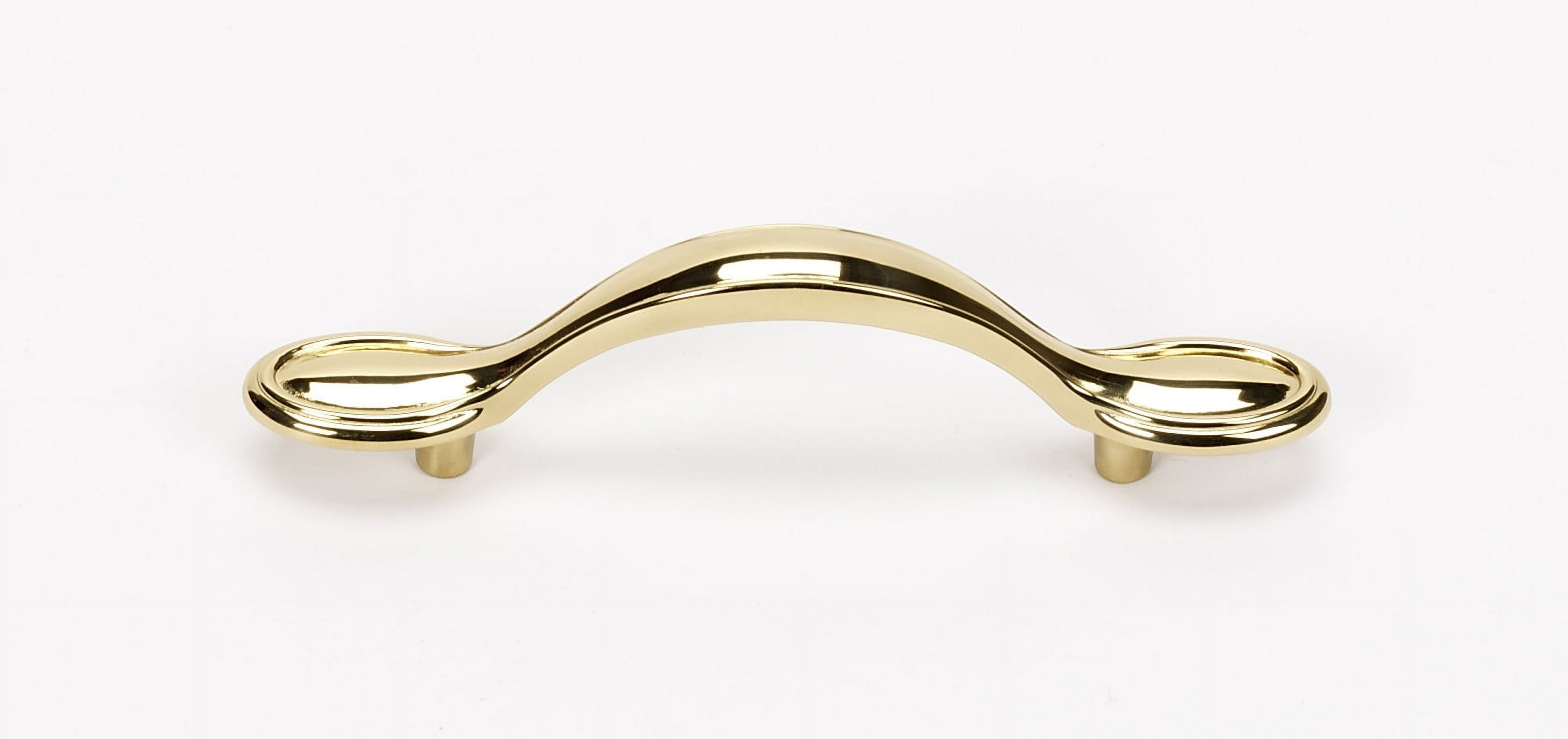 Alno A1566-3 Classic Traditional 3" Center To Center Solid Brass Arch Bow Cabinet Handle ...