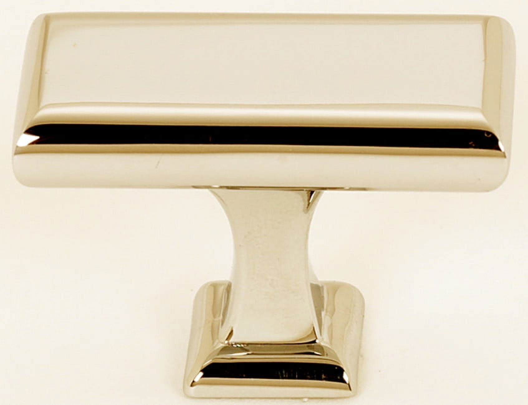 Alno A310-58 Manhattan 1-5/8" Sleek Rectangular Solid Brass T Cabinet Knob / Drawer Knob ...