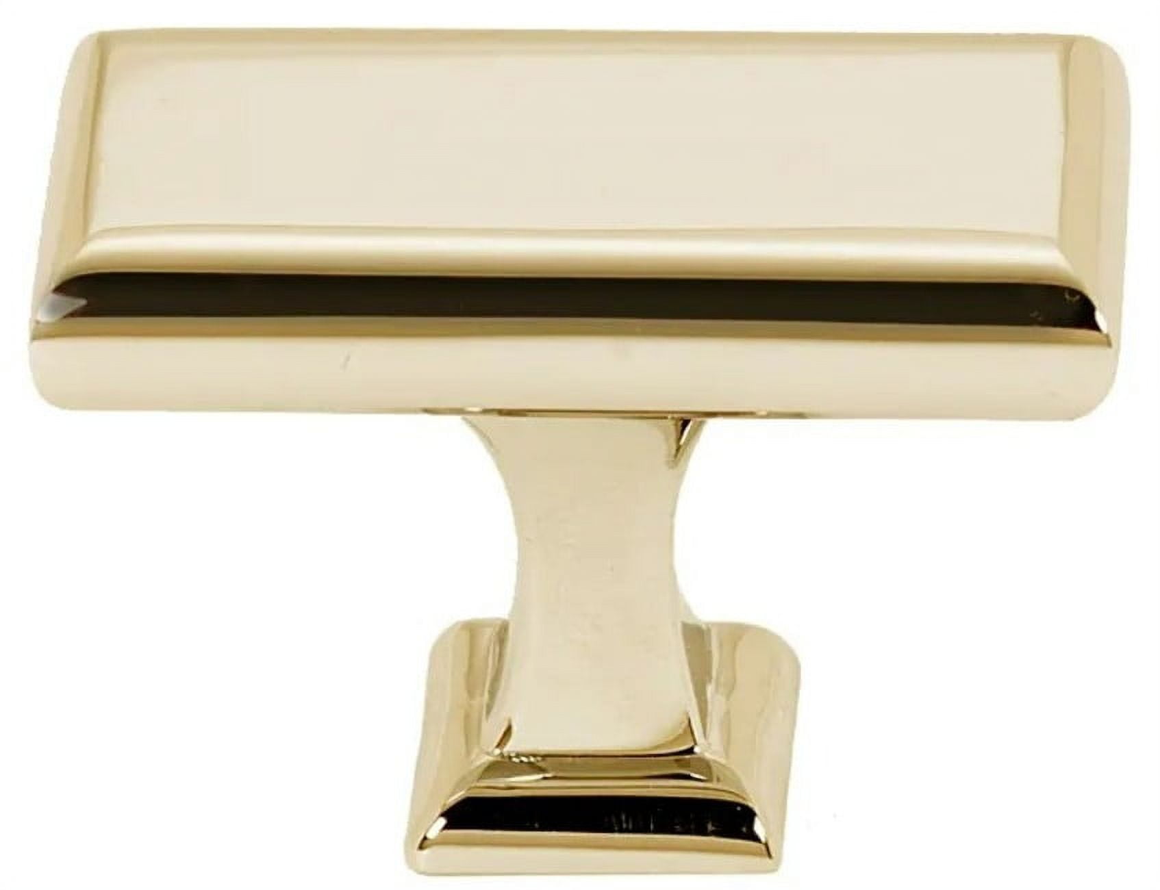 Alno A310-58 Manhattan 1-5/8" Sleek Rectangular Solid Brass T Cabinet Knob / Drawer Knob ...