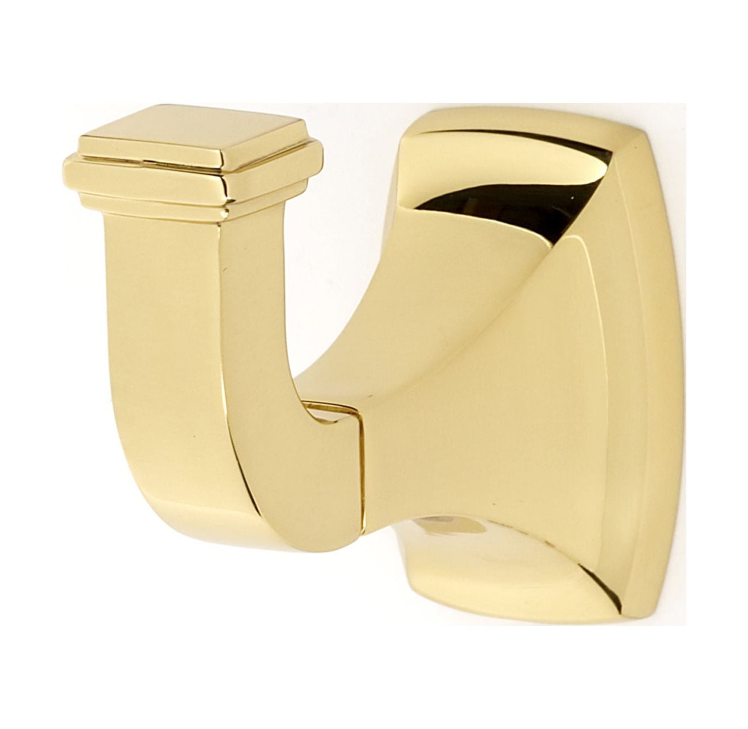 Alno A6580 Cube 1-1/4" Wide Modern Single Wall Mount Solid Brass Robe ...