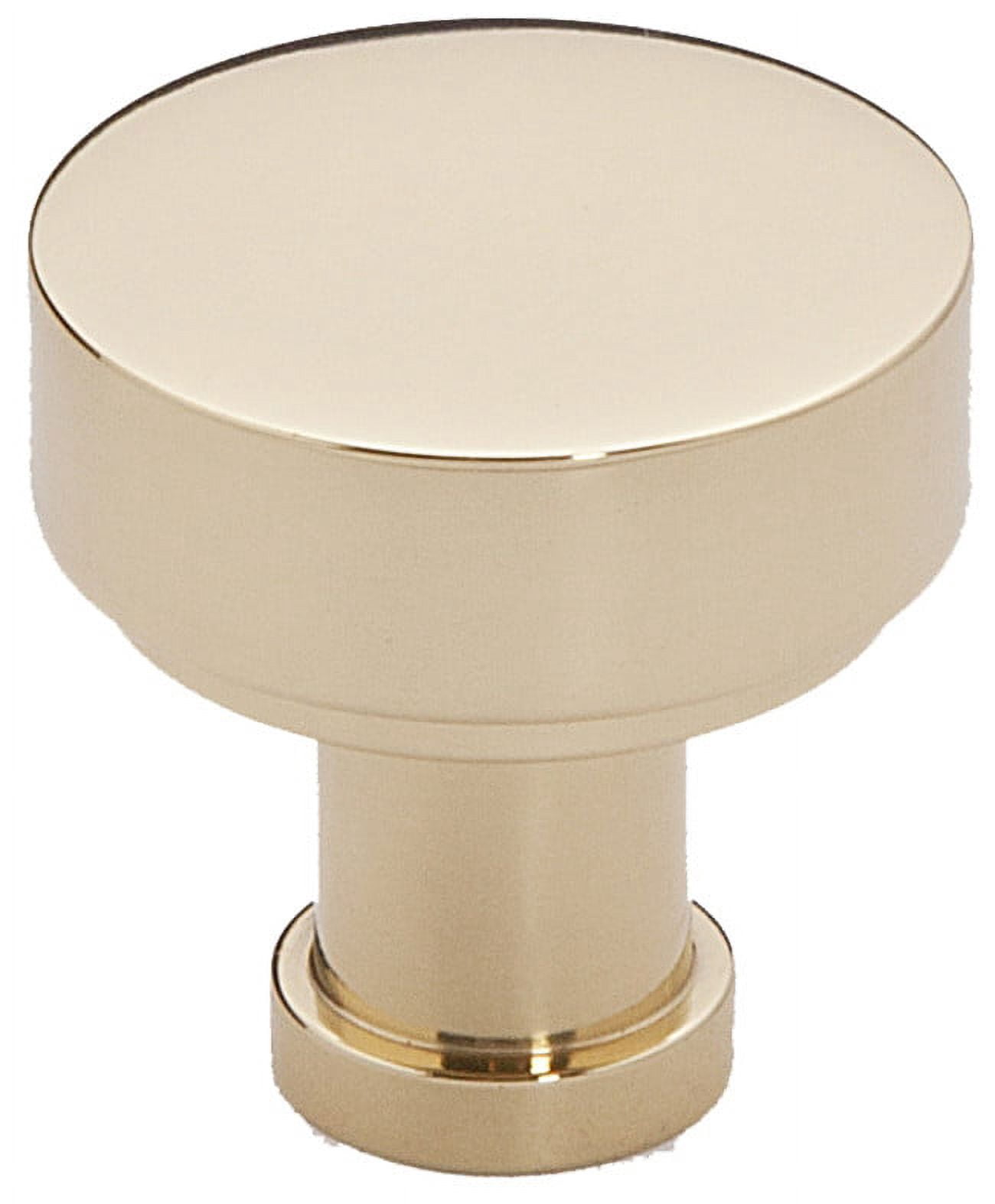 Alno A716-1-PB Moderne 1" Round Flat Disc Mushroom Solid Brass Cabinet ...
