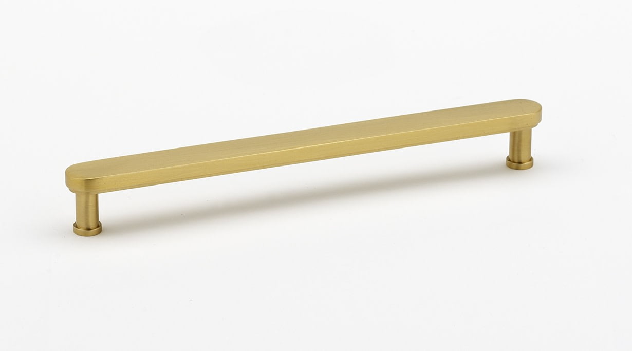 Alno A717-8 Moderne 8" Center To Center Flat Bar Solid Brass Cabinet ...