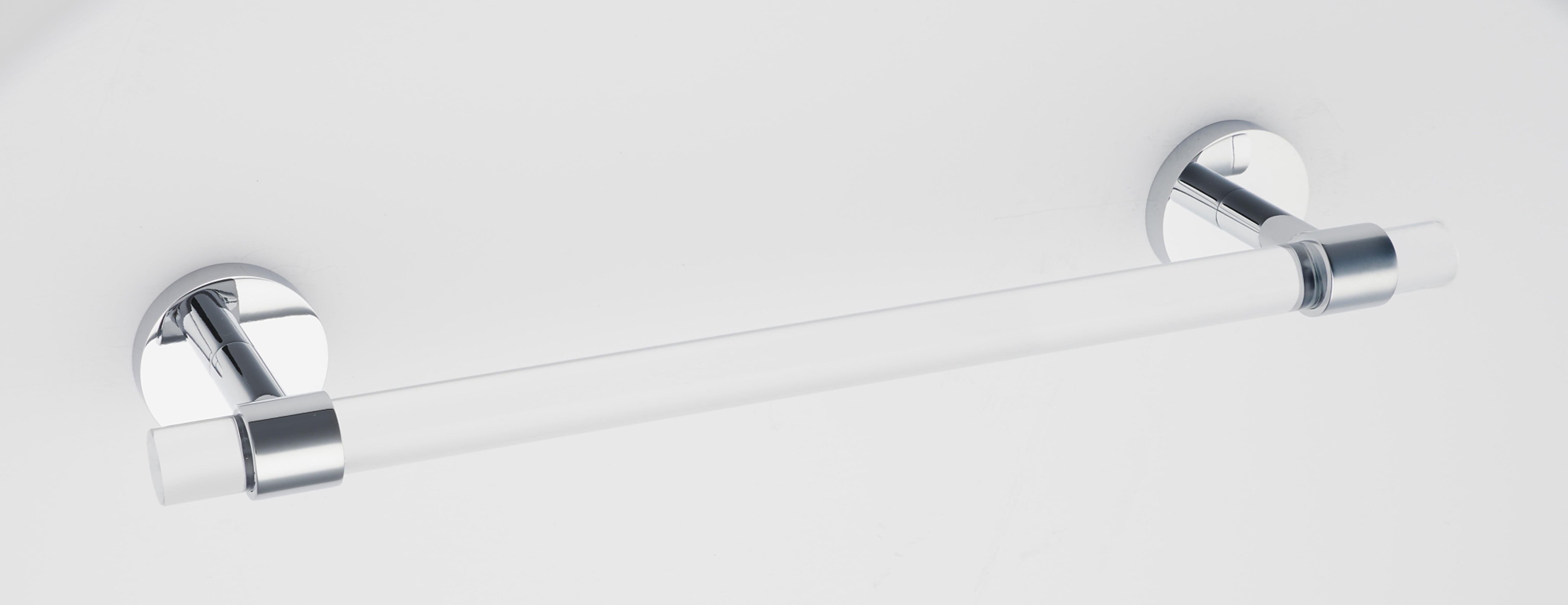 Alno A7220-24 Contemporary Acrylic 24" Wide Clear Bathroom Towel Bar ...