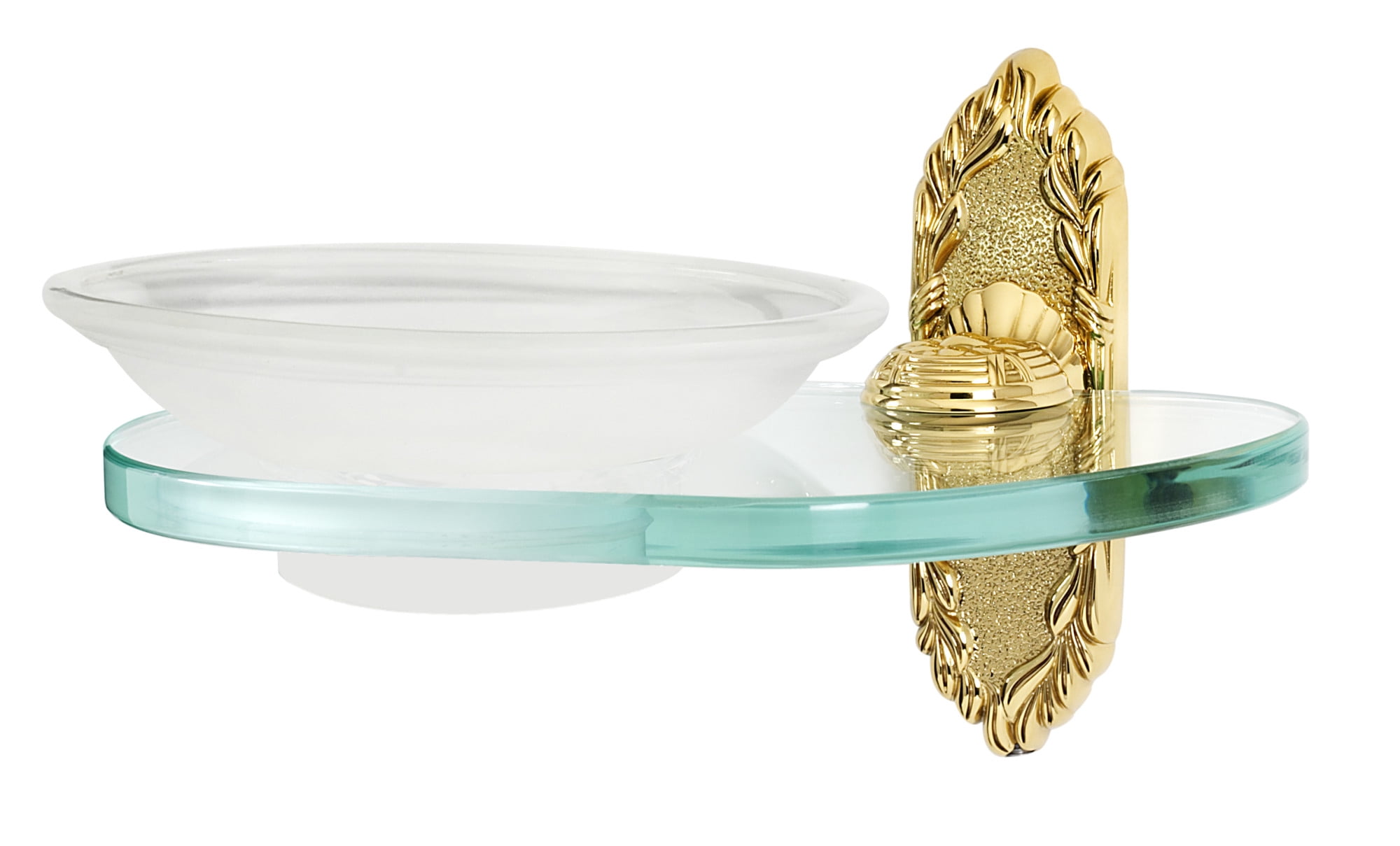 Alno A8530 Ribbon & Reed 4-1/2" W Floating Frosted Glass Bathroom Soap ...