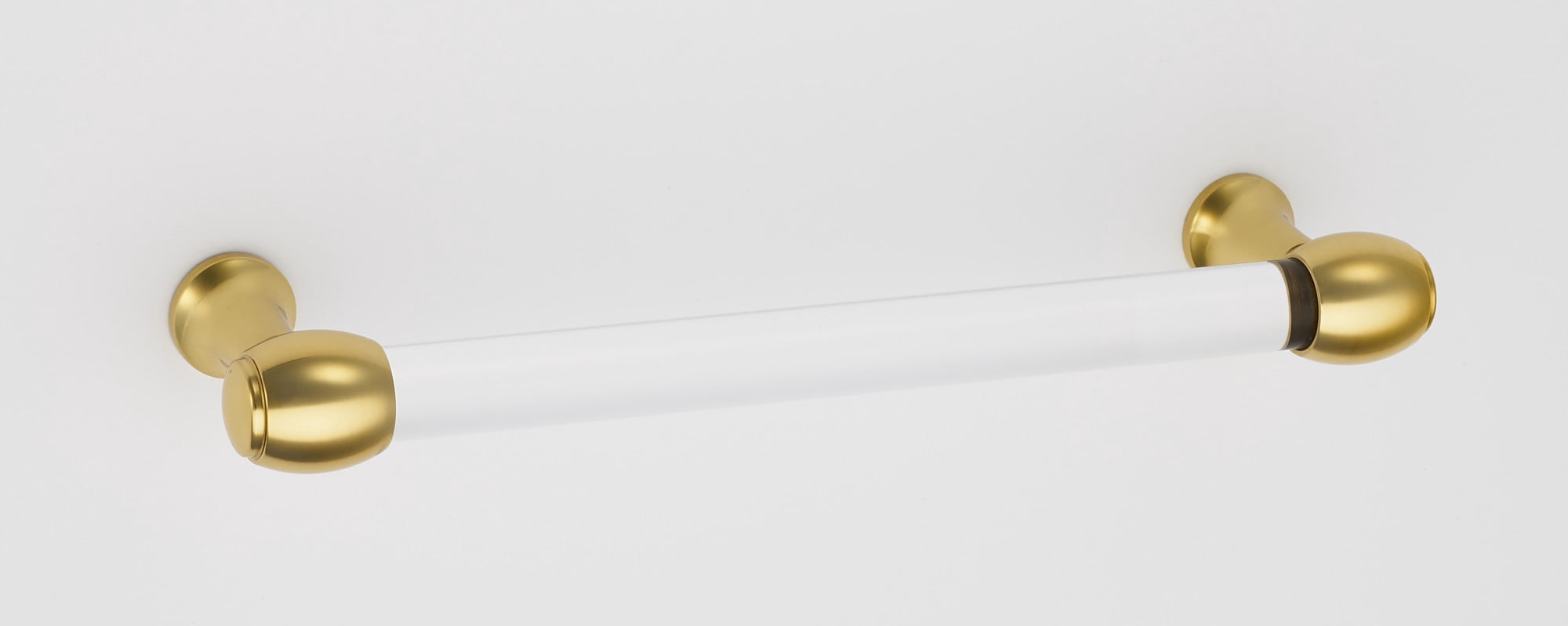 Alno A870-6 Royale 6" Center To Center Acrylic Bar Solid Brass Cabinet ...
