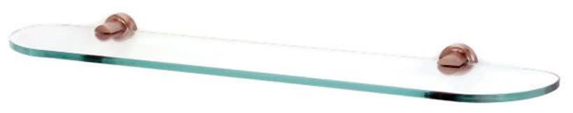 Alno A8750-24 Infinity 24" Wide Oval Glass Bathroom Shelf - Nickel ...