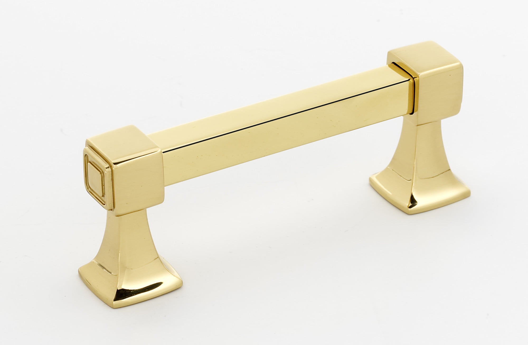 Alno A985-3 Cube 3" Center To Center Modern Bridge Style Solid Brass ...