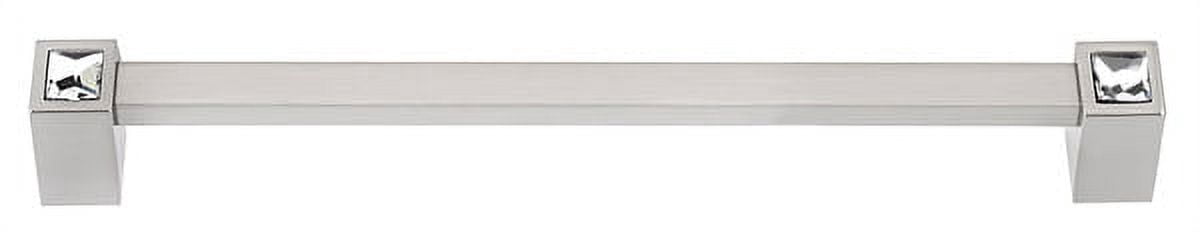 Alno CD718-8-SN Crystal 18 Inch Crystal Cabinet Pull Satin Nickel ...