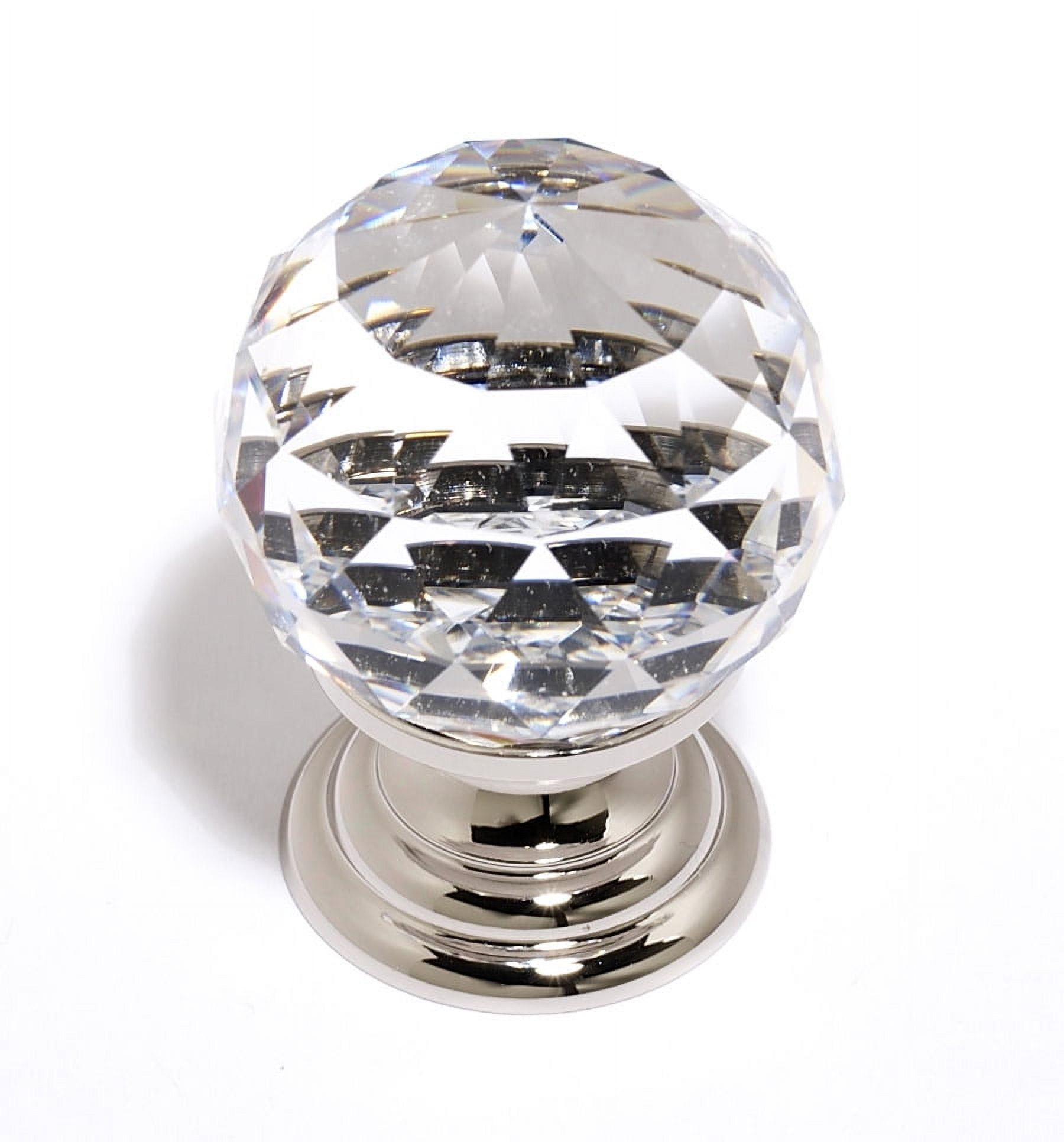 Alno Crystal Spherical Knob - Clear / Polished Nickel - Walmart.com
