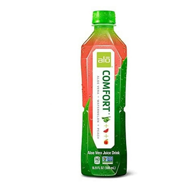 Alo Original Comfort Aloe Vera Juice Drink Watermelon And Peach, 16.9 ...