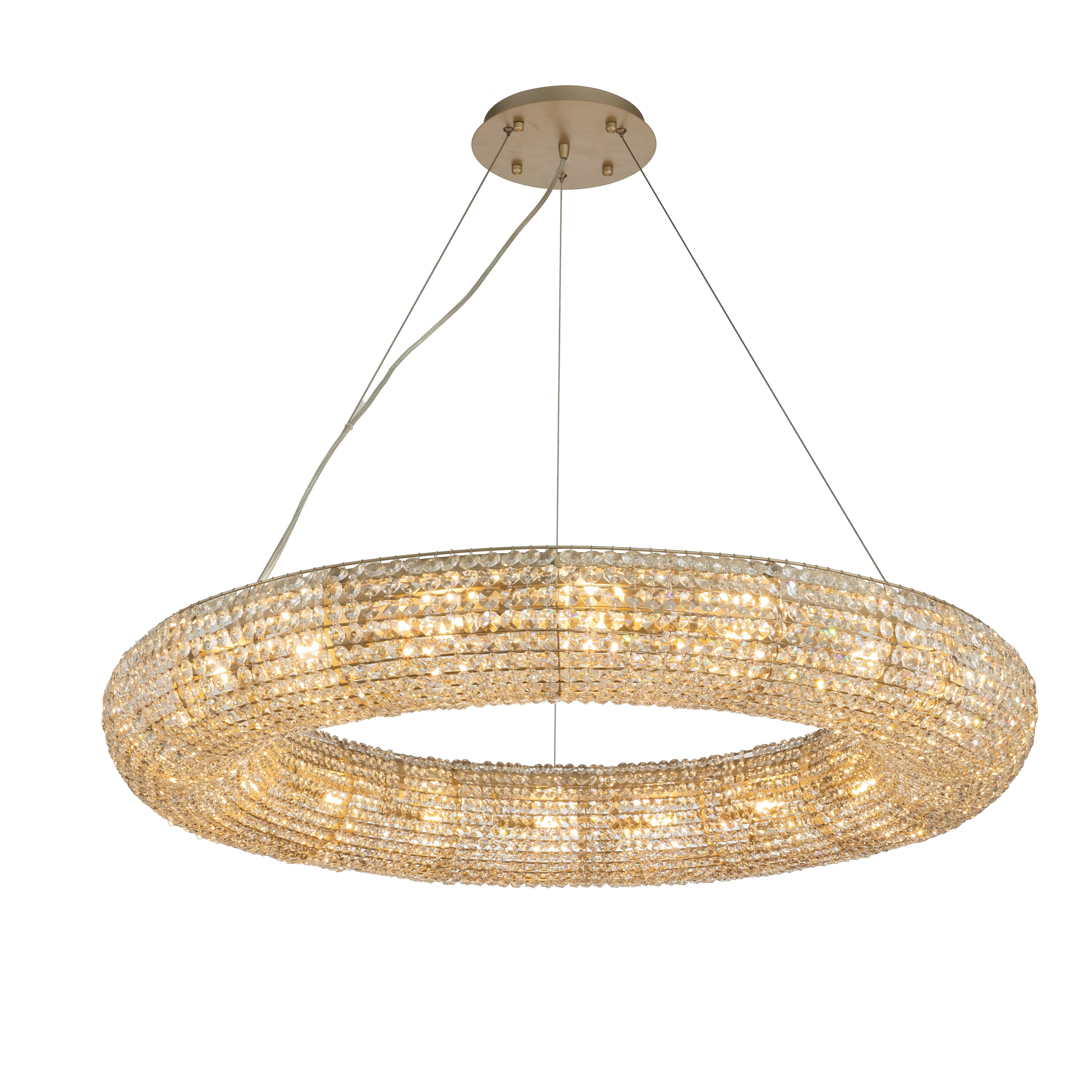 AloaDecor 14/18 Light Unique/Statement Soft Gold Wagon Wheel Chandelier ...