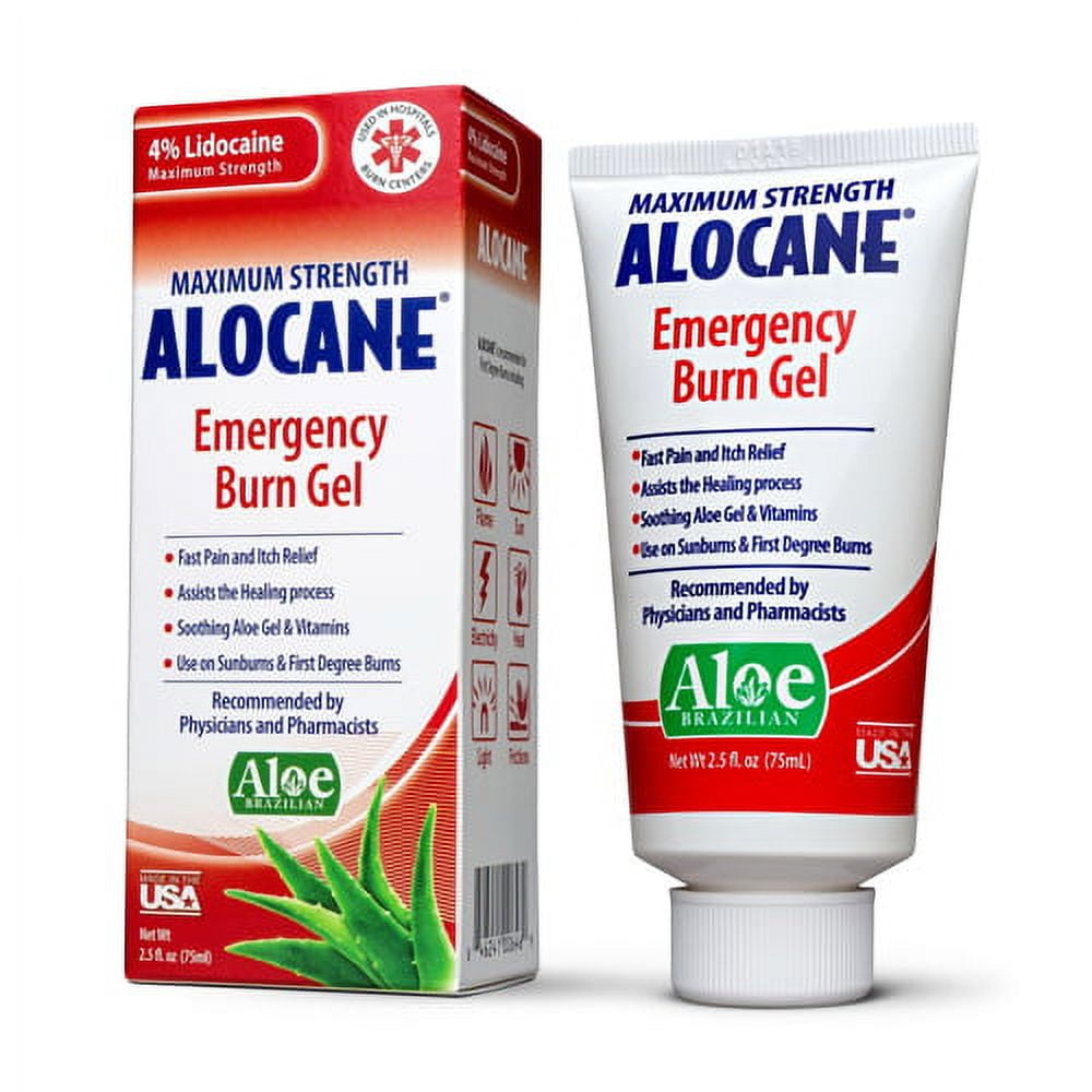 Alocane Maximum Strength Emergency Burn Gel, Aloe, 2.5 Oz, 3 Pack ...