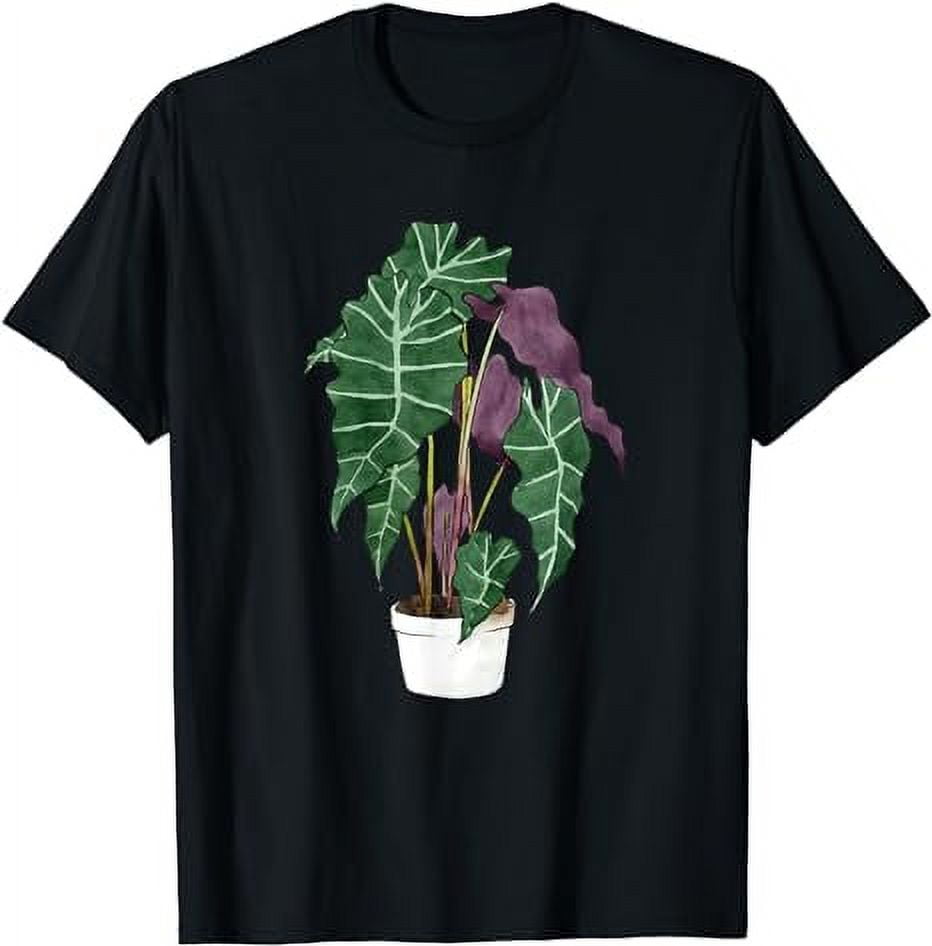 Alocasia Amazonica Plant House Green Elephant Ear Flower T-Shirt ...
