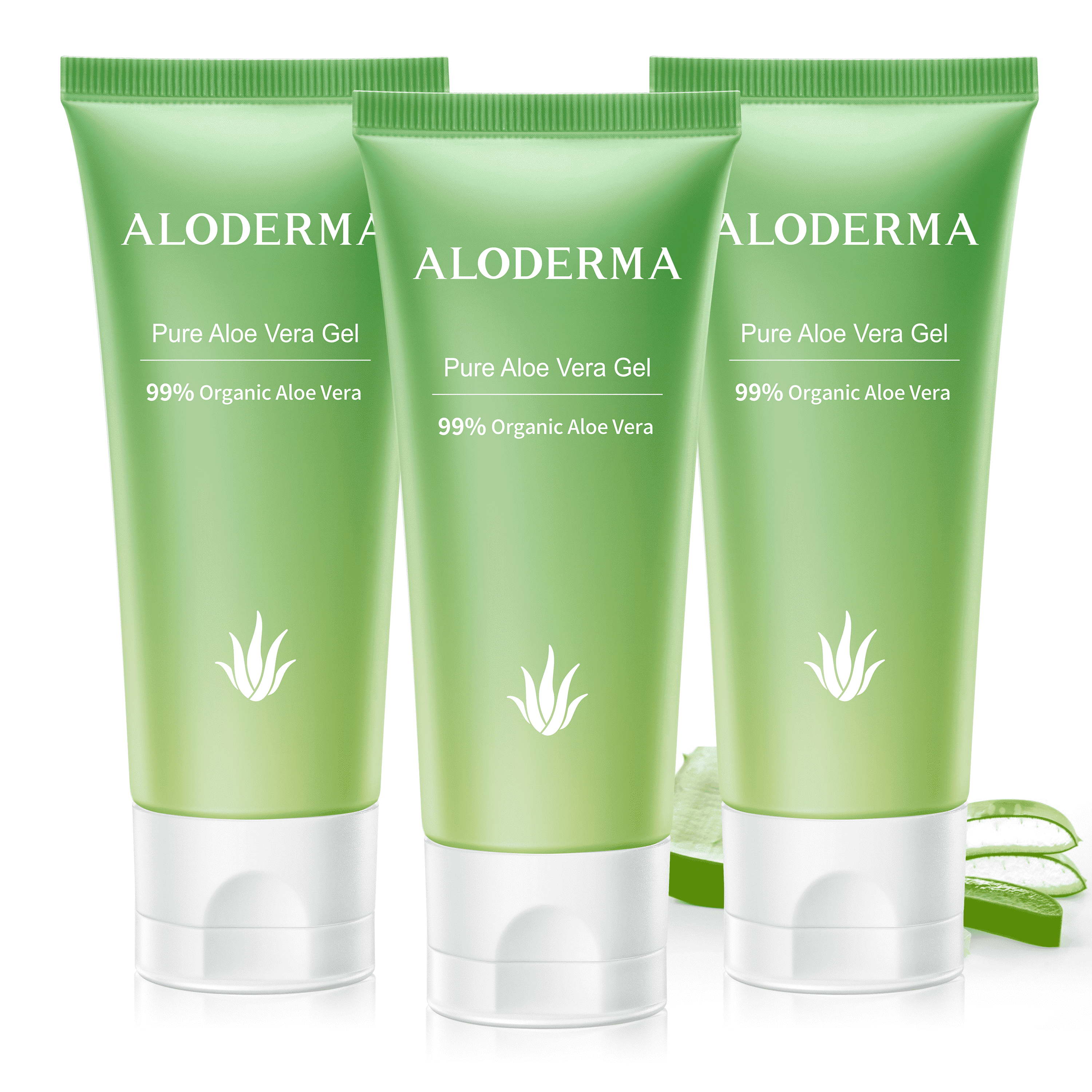Aloderma Pure Natural Fresh 99% Organic Aloe Vera Gel, 3-Pack ...