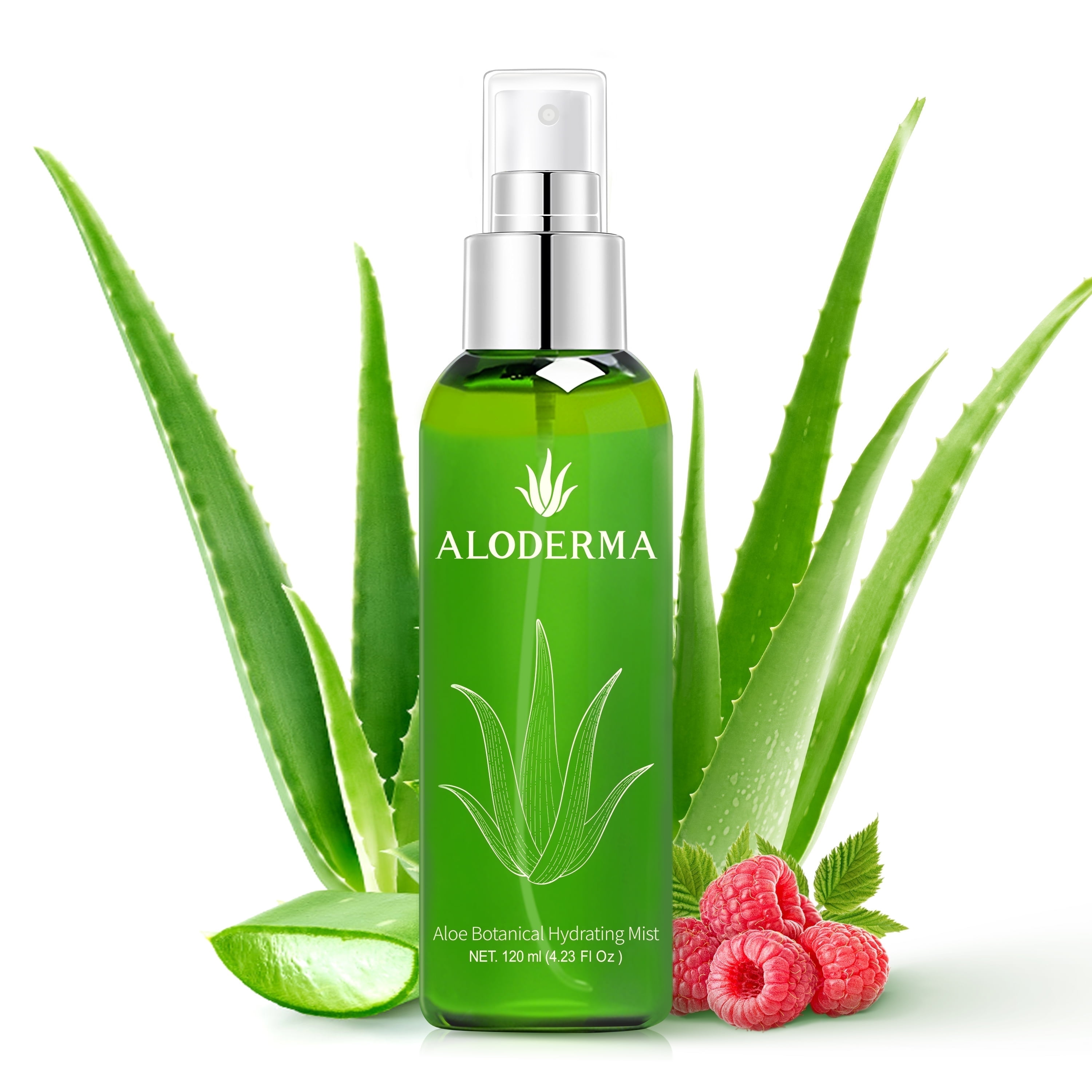Aloderma Aloe Botanical Hydrating Mist Made with 82% Organic Aloe Vera ...