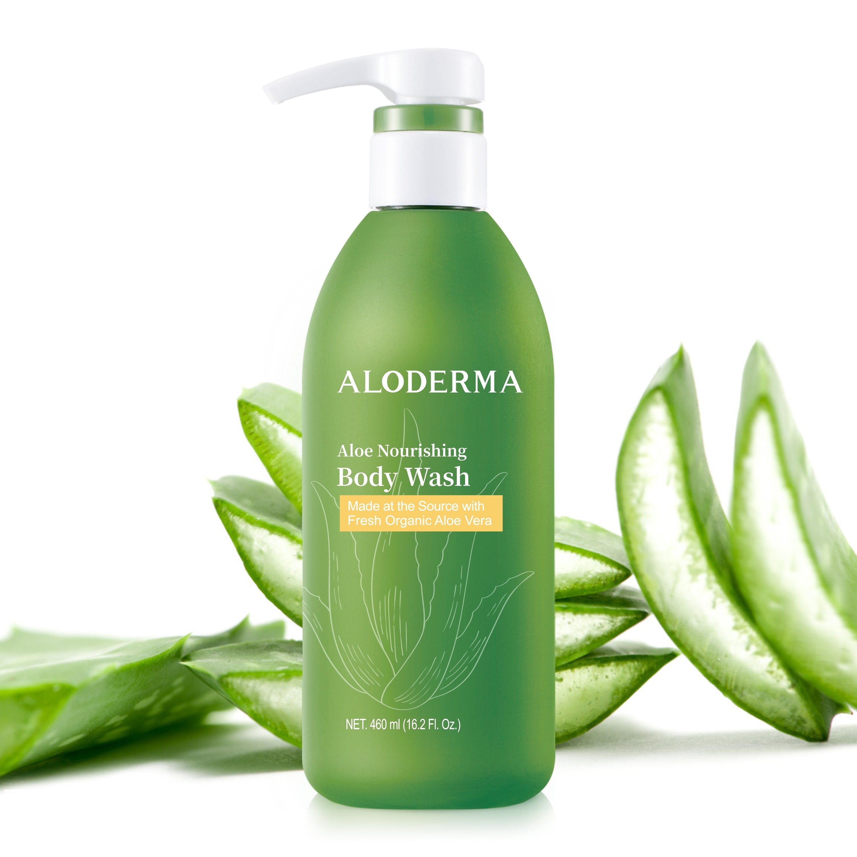 Aloderma Aloe Nourishing Body Wash Featuring Fresh, Organic Aloe for ...