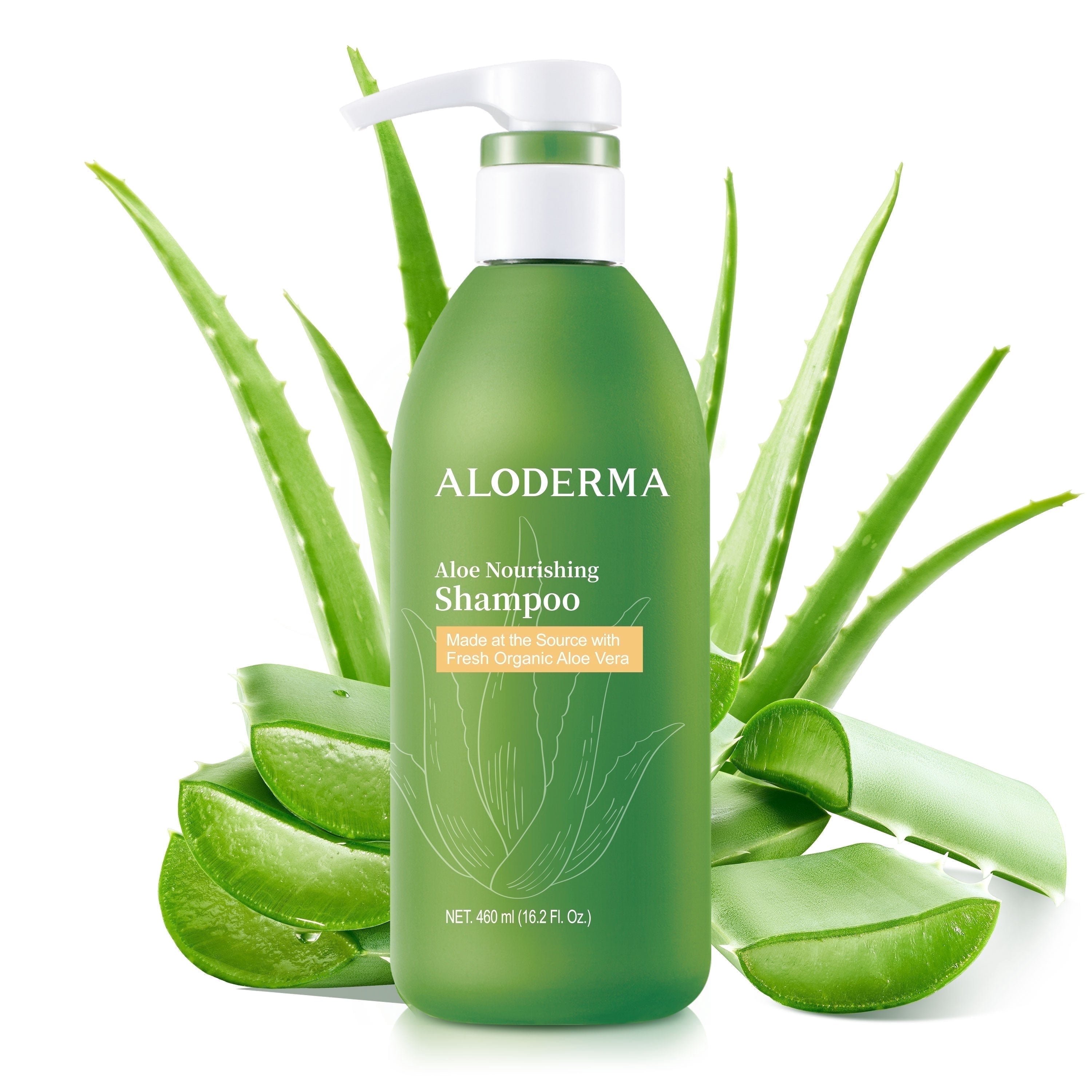 Aloderma Aloe Nourishing Shampoo Featuring Fresh, Organic Aloe Vera for ...