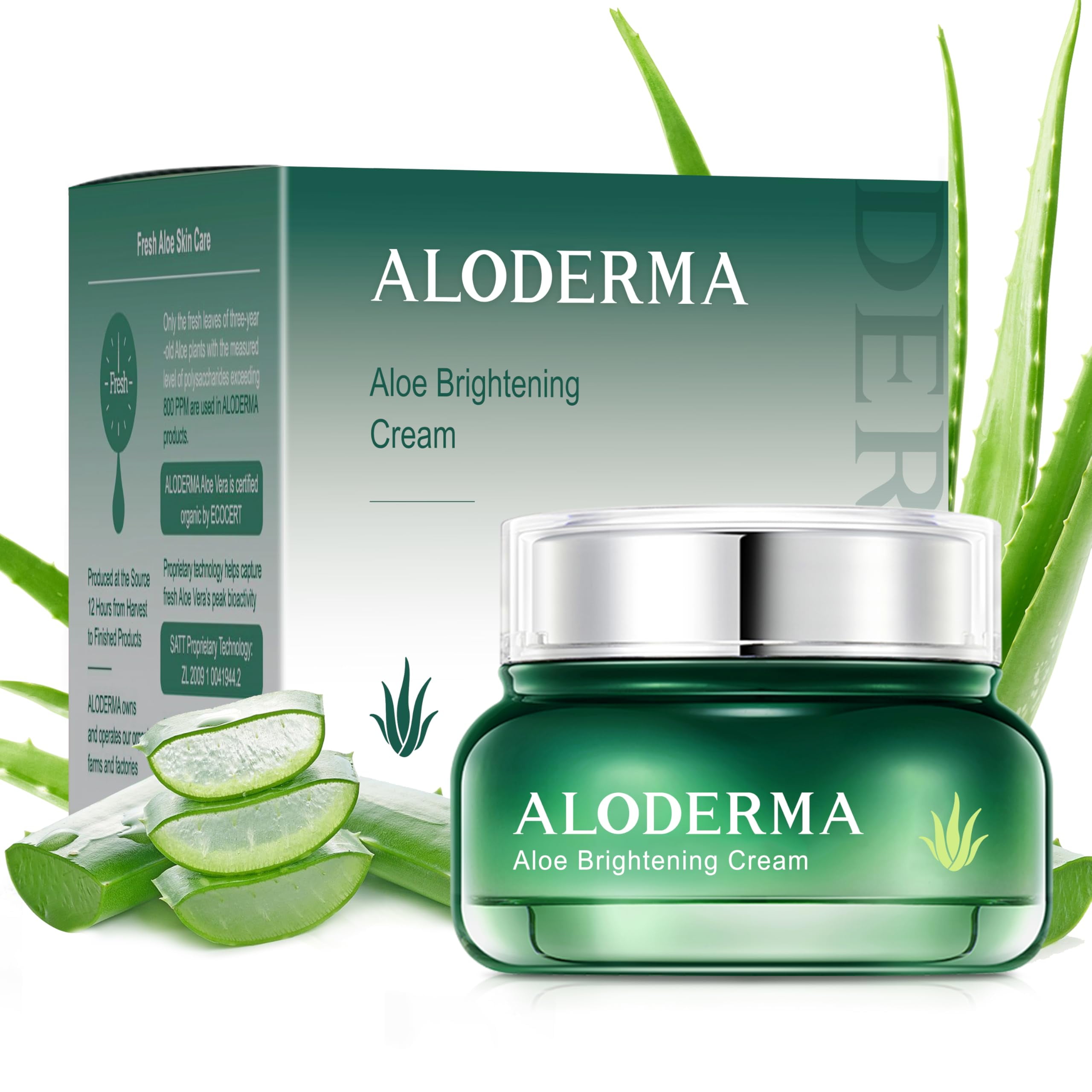 Aloderma Brightening Facial Cream TMA2 - Made with 69% Organic Aloe ...