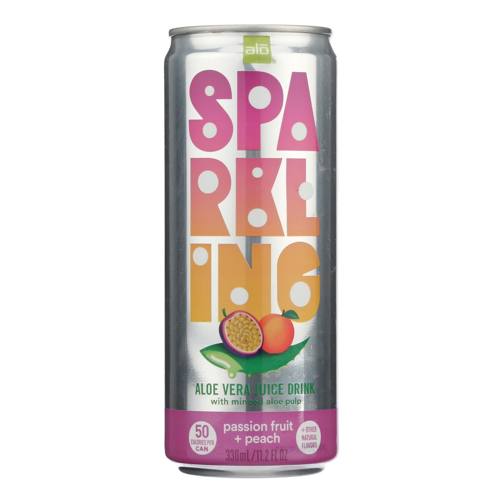 Alo - Juice Aloe Sparkling Passionfruit, 11.2fo | Pack of 12 - Walmart.com