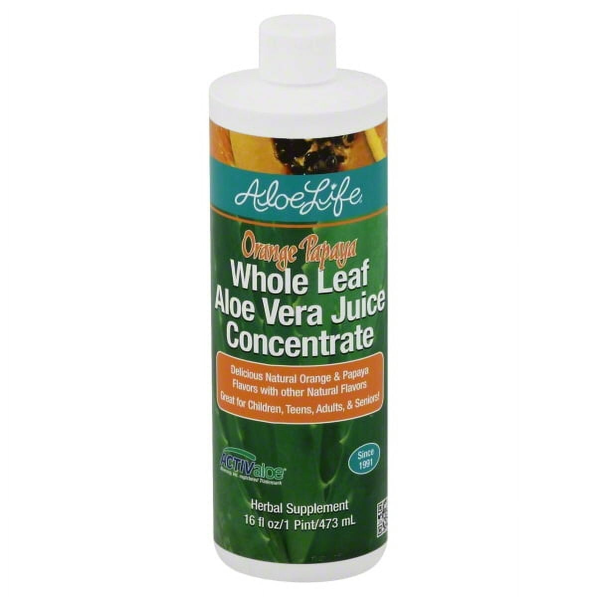 Aloe Life - Whole Leaf Aloe Vera Juic, Certified Organic, Gluten-Free ...