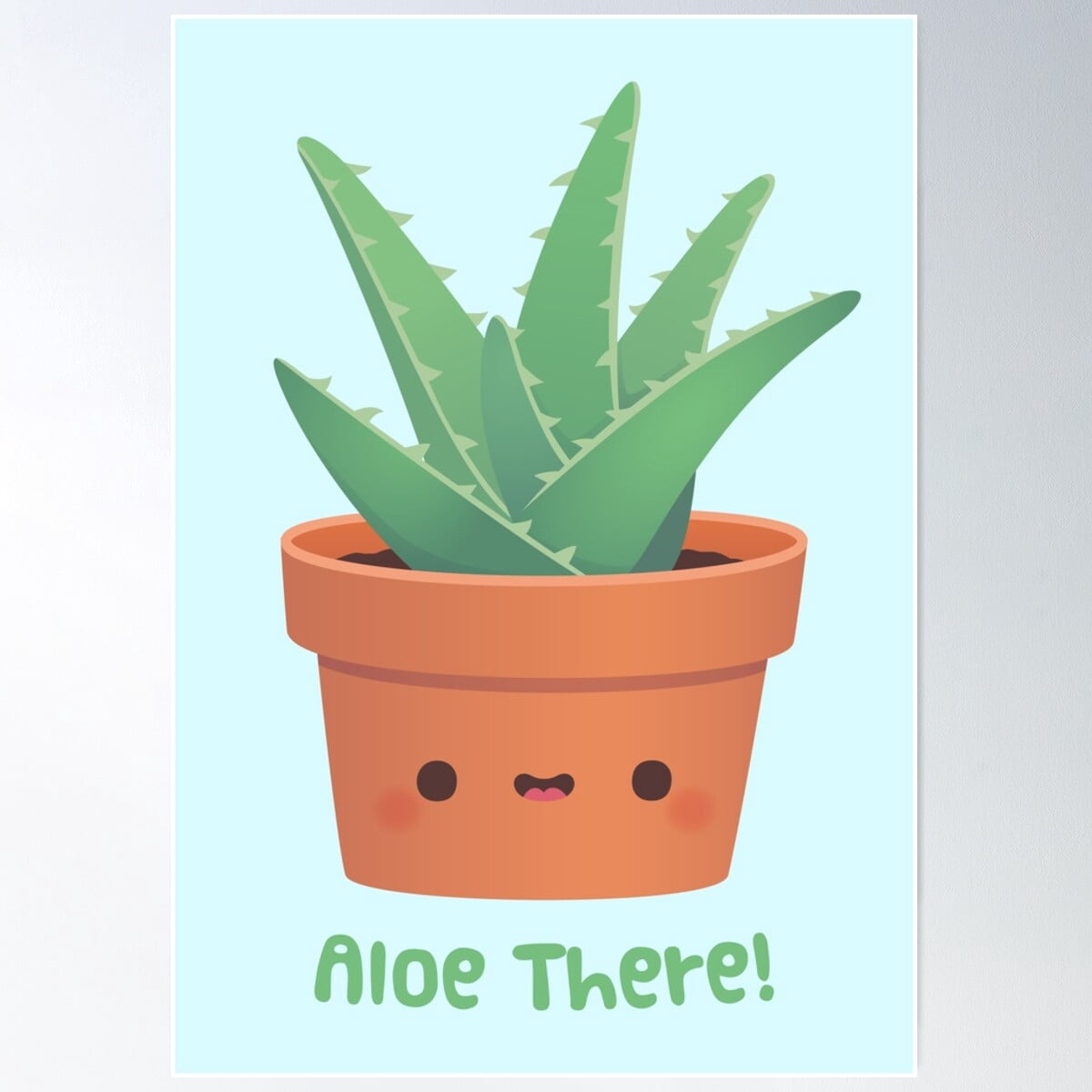 Aloe There, Hello There, Cute Aloe Vera Pun Poster Wall Art, Modern ...