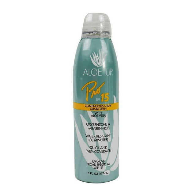 Aloe Up Pro Ultra Sport SPF 15 Continuous Spray, 6 Oz - Walmart.com