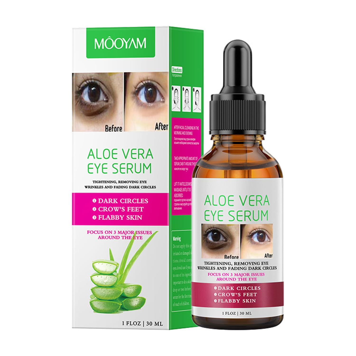 Aloe Vera Eye Serum for Dark BSL1 Circles,Deeply Moisturizing,Anti ...