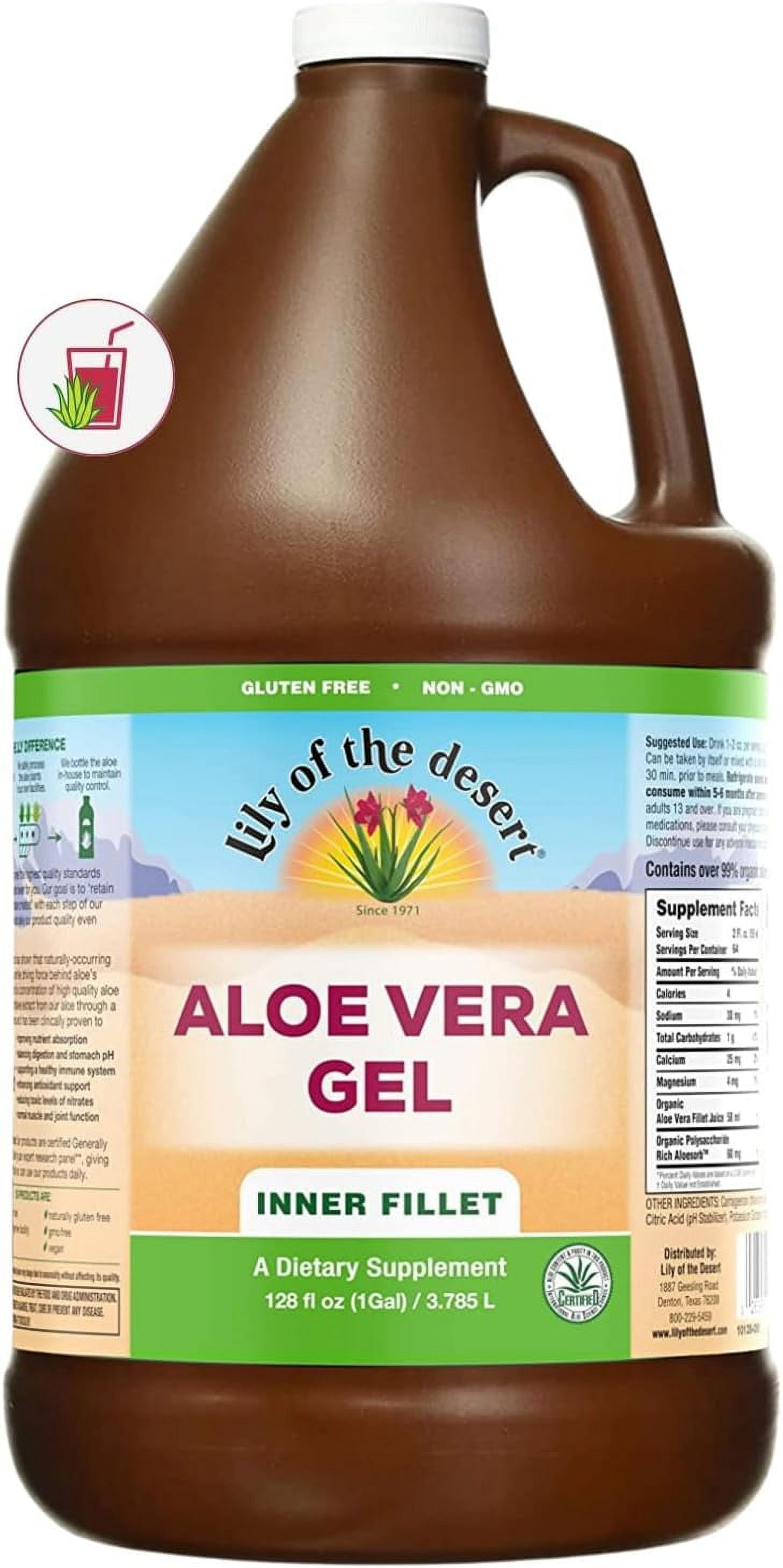 Aloe Vera Gel - Inner Fillet Thicker Consistency Aloe Vera Drink with ...