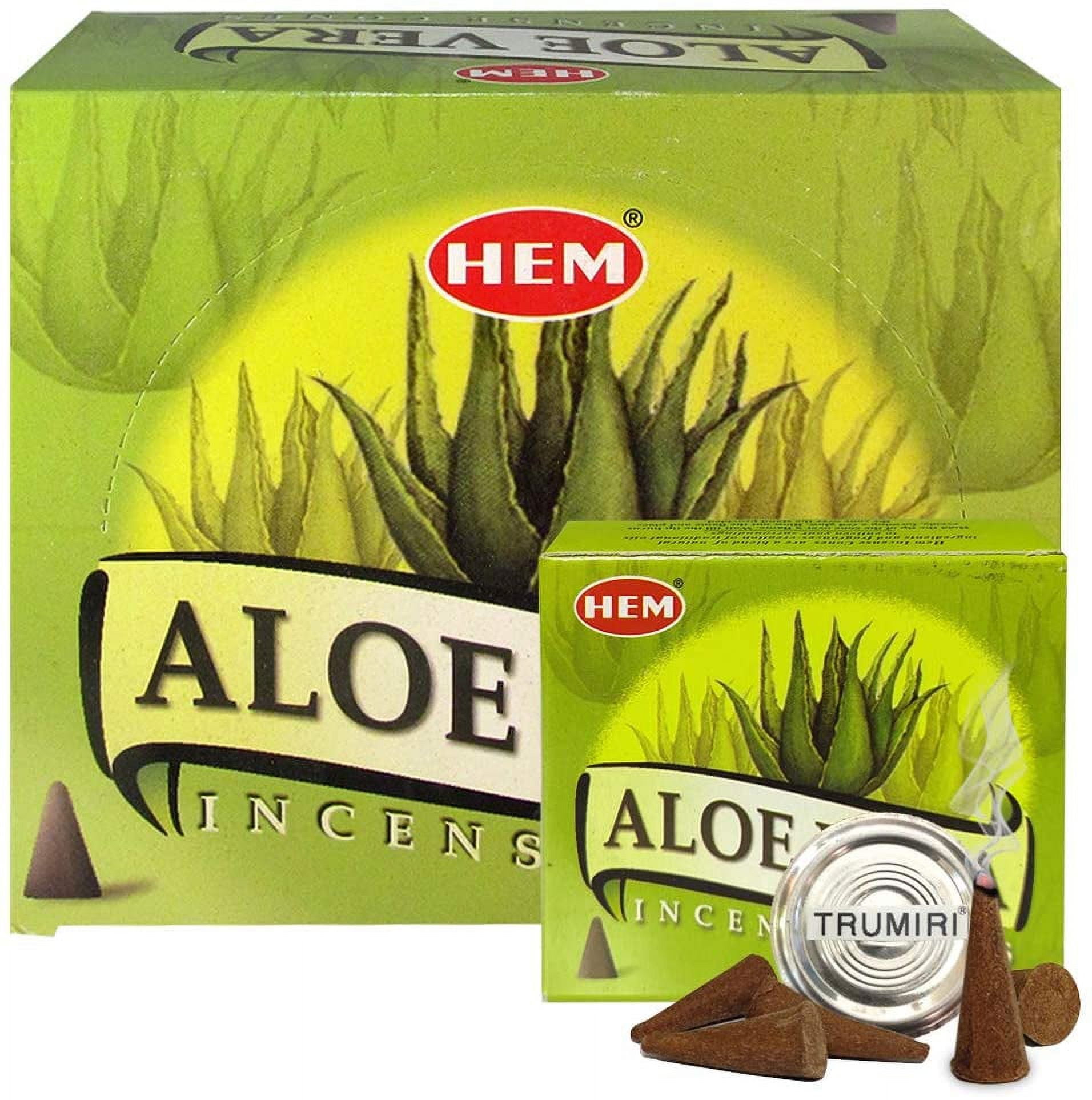 Aloe Vera Incense Cones And Cone Incense Burner Bundle Insence Insense ...