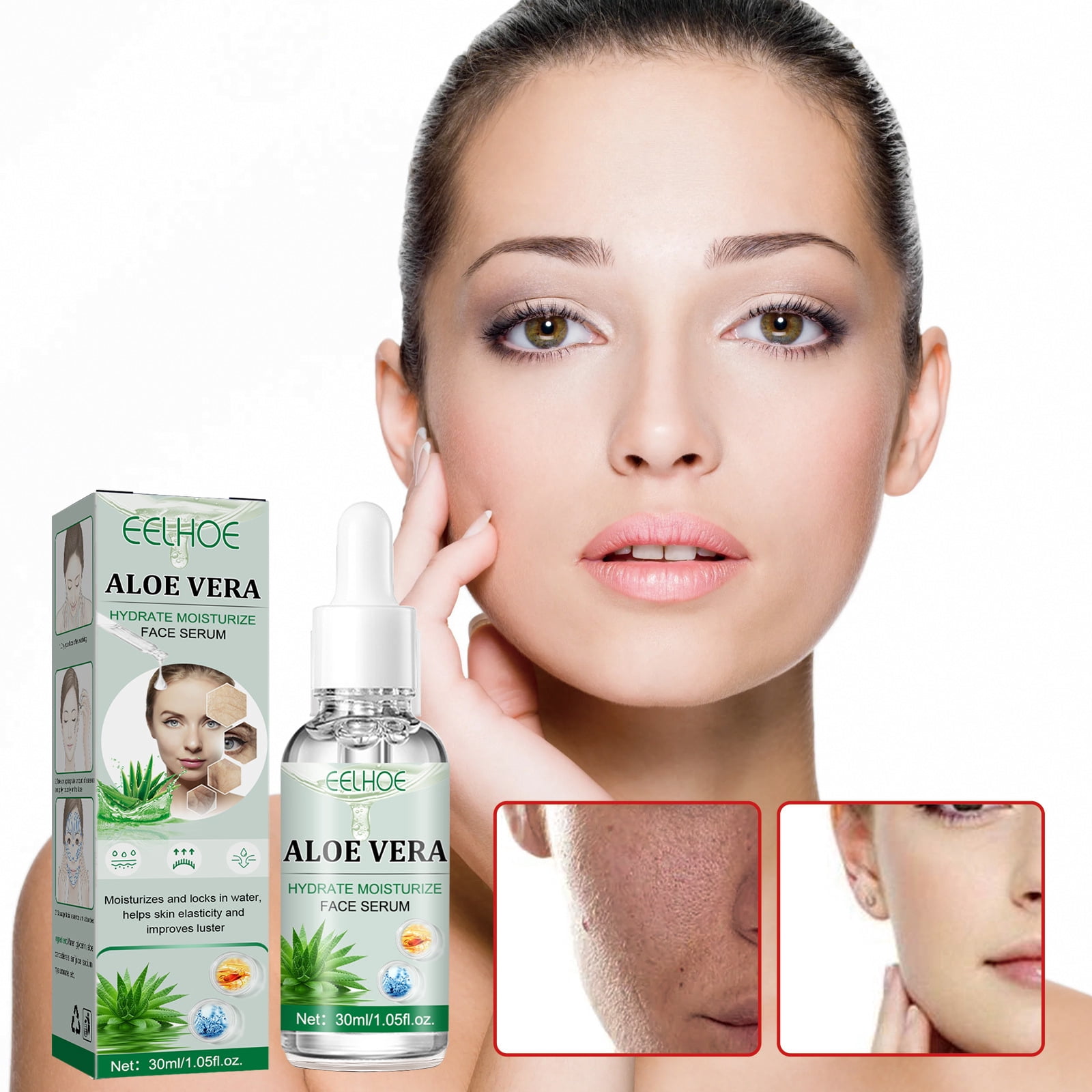 Aloe Vera Moisturizing essence Moisturizes the face, brightens skin ...