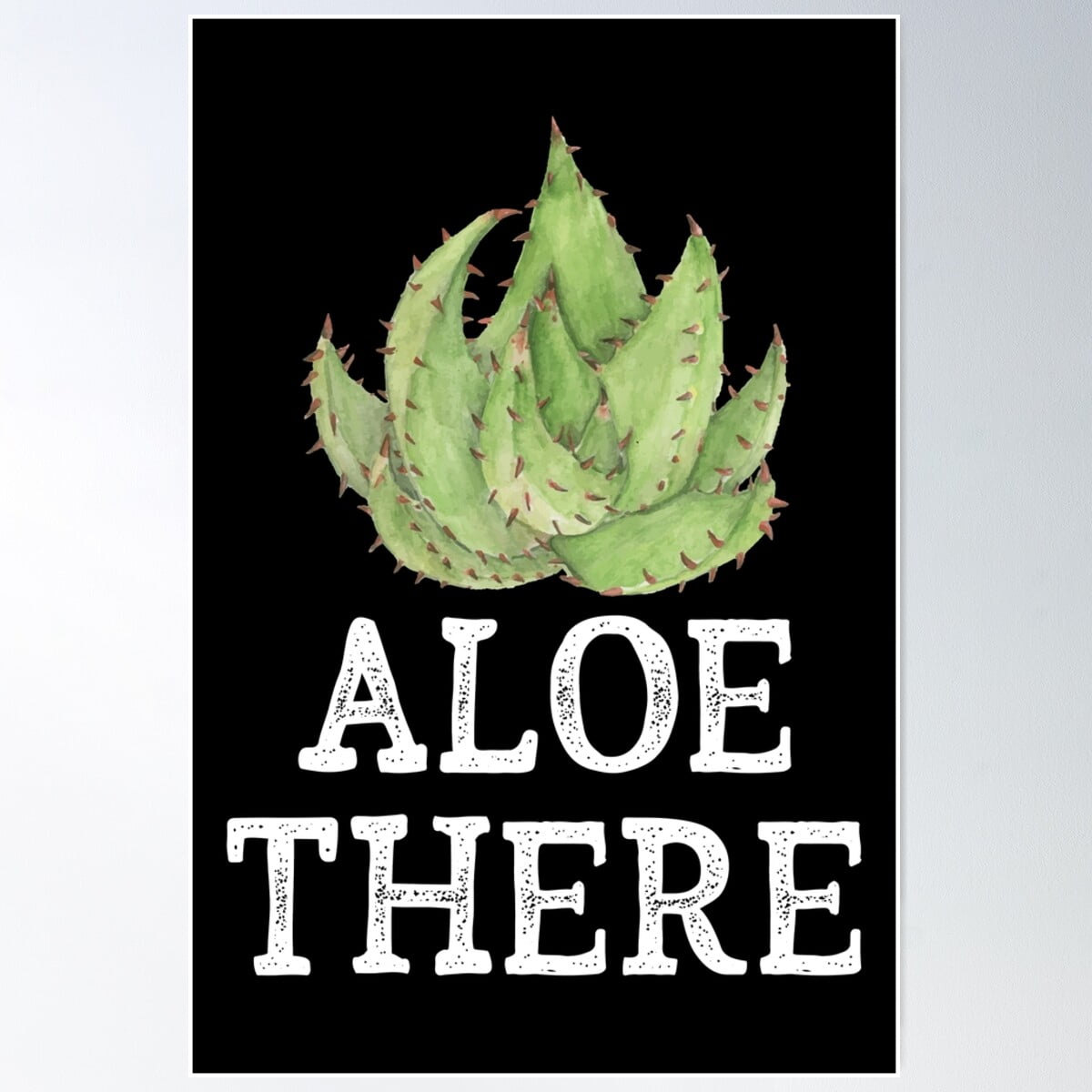 Aloe Vera Plant Hello There Poster Wall Art, Modern Wall Decor For ...