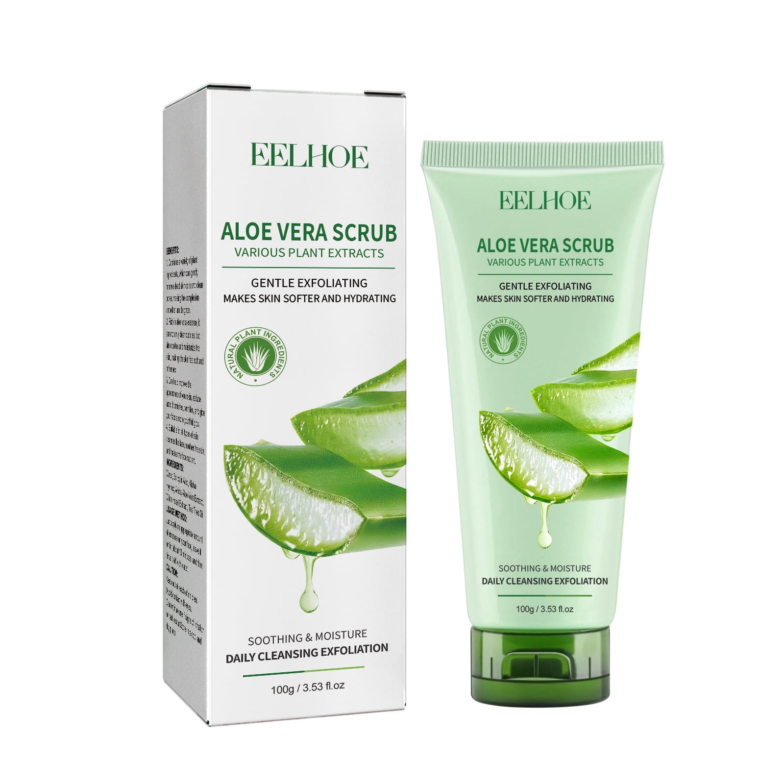 Aloe Vera Scrub Deep Cleansing Exfoliating Skin Softening Acne Marks ...