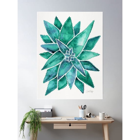 Aloe Vera Ãƒâ€šÃ‚â€šÂ¬ Turquoise Palette Poster Wall Art Modern Wall ...