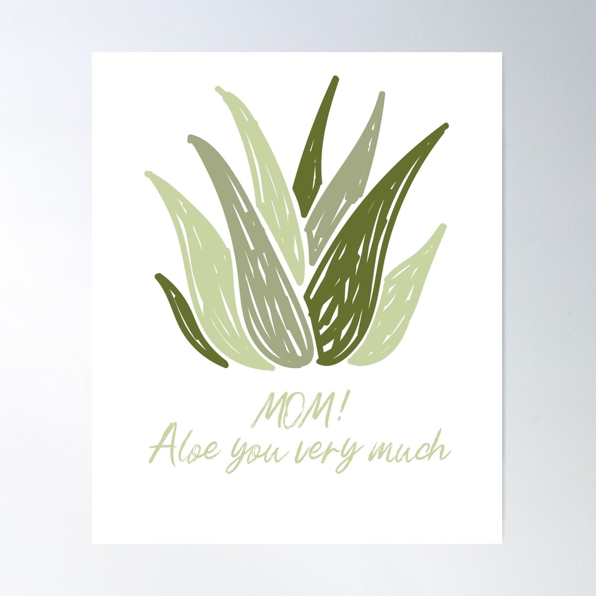 Aloe Very Pun Poster Wall Art, Modern Wall Decor For Living Room ...