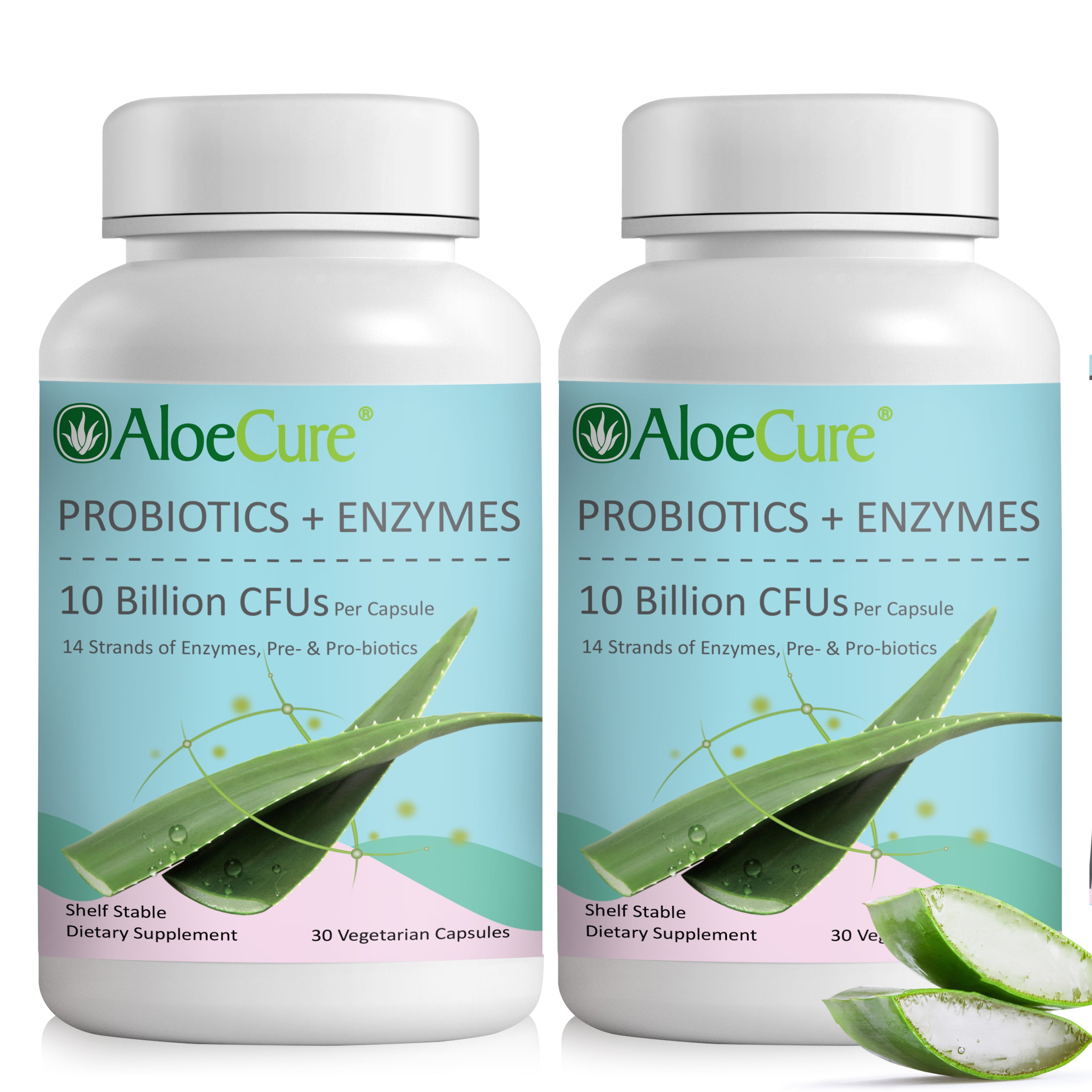 AloeCure Probiotics + Enzyme Capsules for Women's Digestive Health with ...