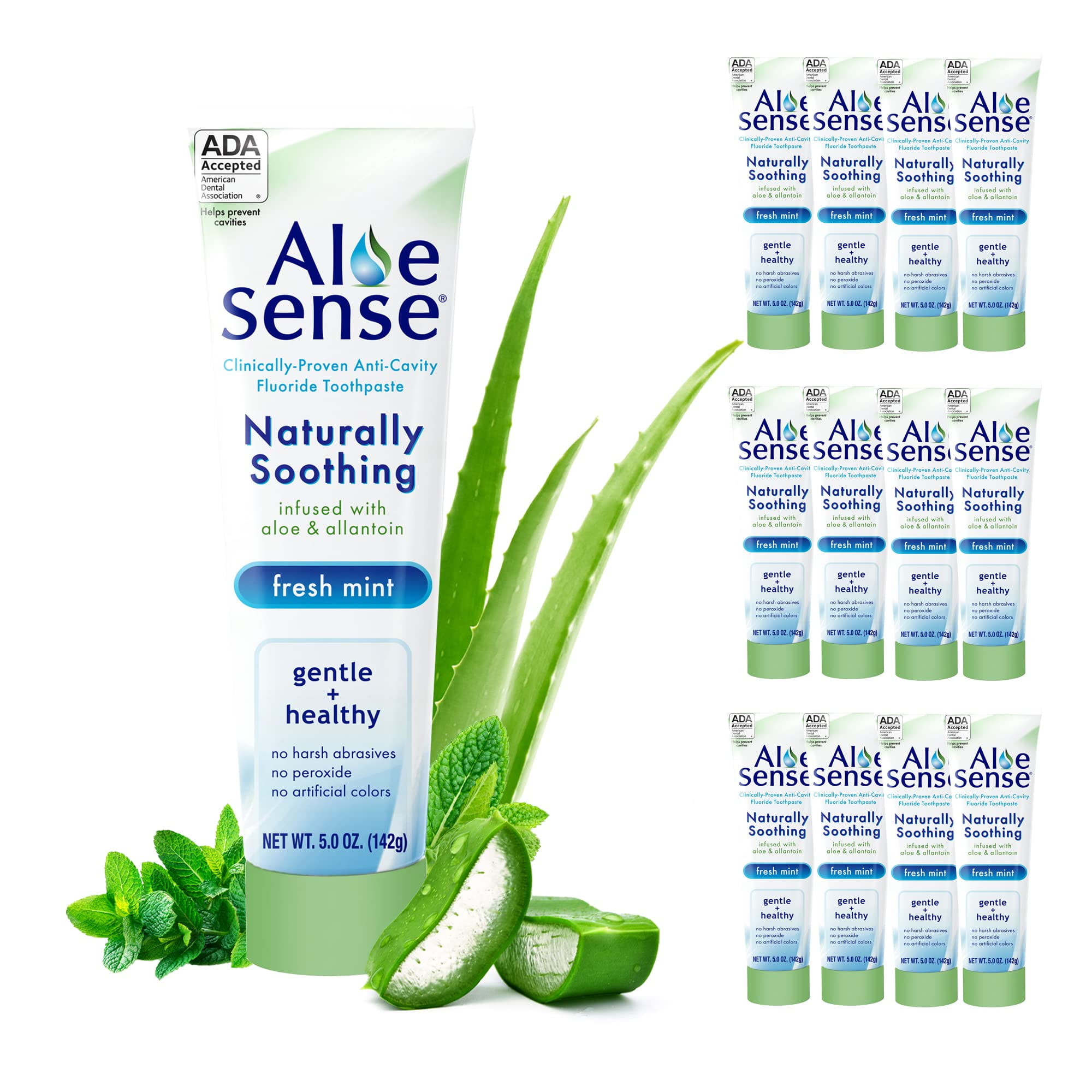 AloeSense Fluoride Toothpaste, Naturally STF9 Soothing Toothpaste ...