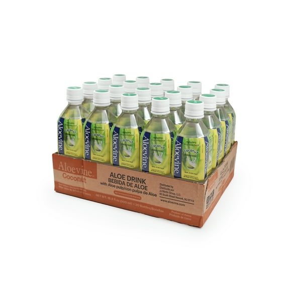 Aloevine Aloe Vera Juice Drink, Coconut Flavor, 16.9 fl oz, Pack of 20 ...