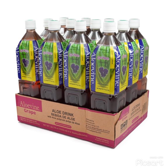 Aloevine Pomegranate Aloe Vera Drink with Aloe Pulp, 16.9 fl oz, 10 ...