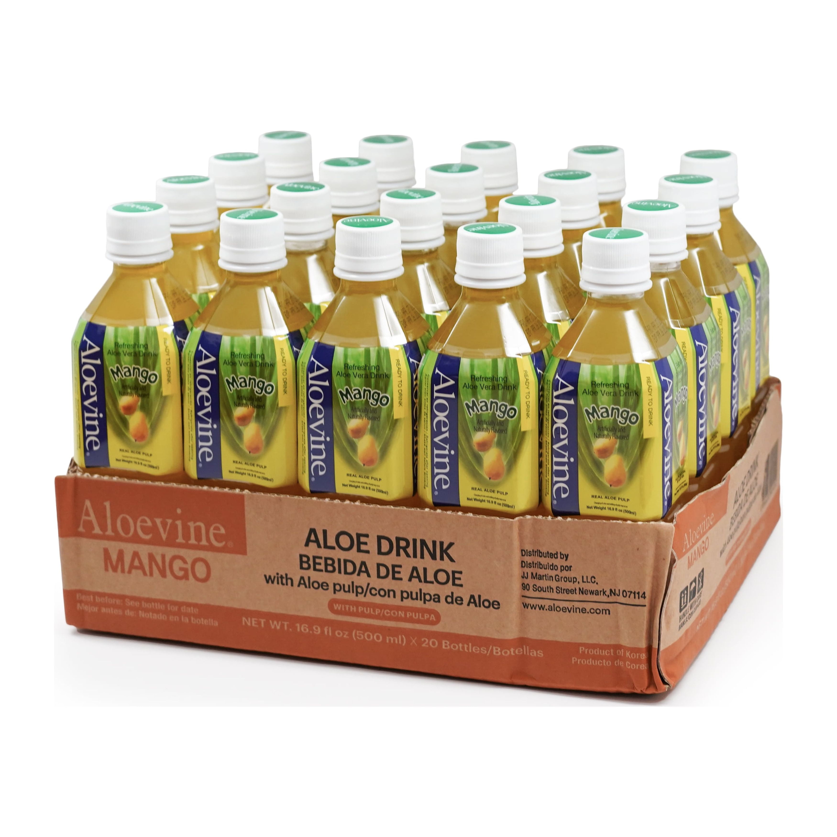 Aloevine Aloe Vera Mango Drink, 16.9 Oz (Pack of 20) - Walmart.com