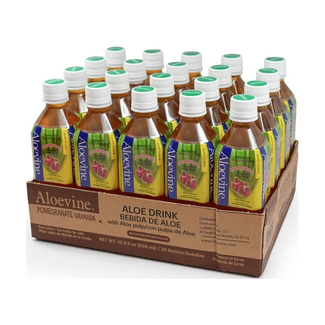 Aloevine Aloe Vera Drink, Pomegranate Flavor (16.9 fl oz, 20 pack ...