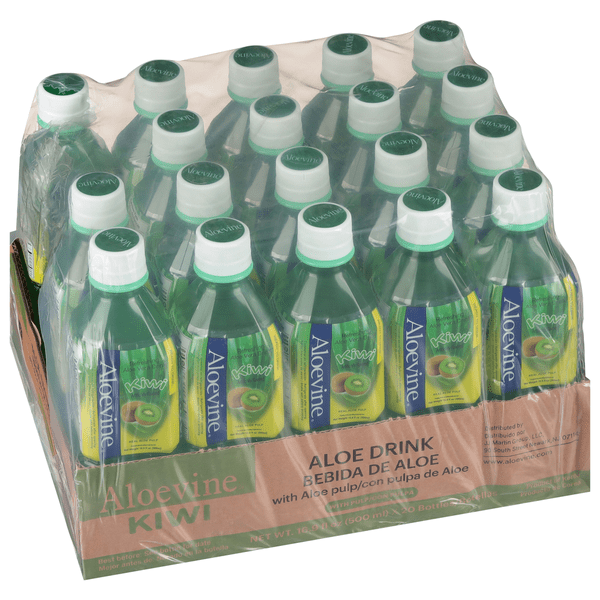 Aloevine Aloe Vera Drink, with Aloe Pulp, Kiwi, 16.9 fl oz 20 pack ...